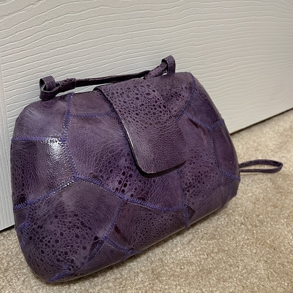 Bags | Purple Genuine Frog Skin Clutchcrossbody Bag | Poshmark
